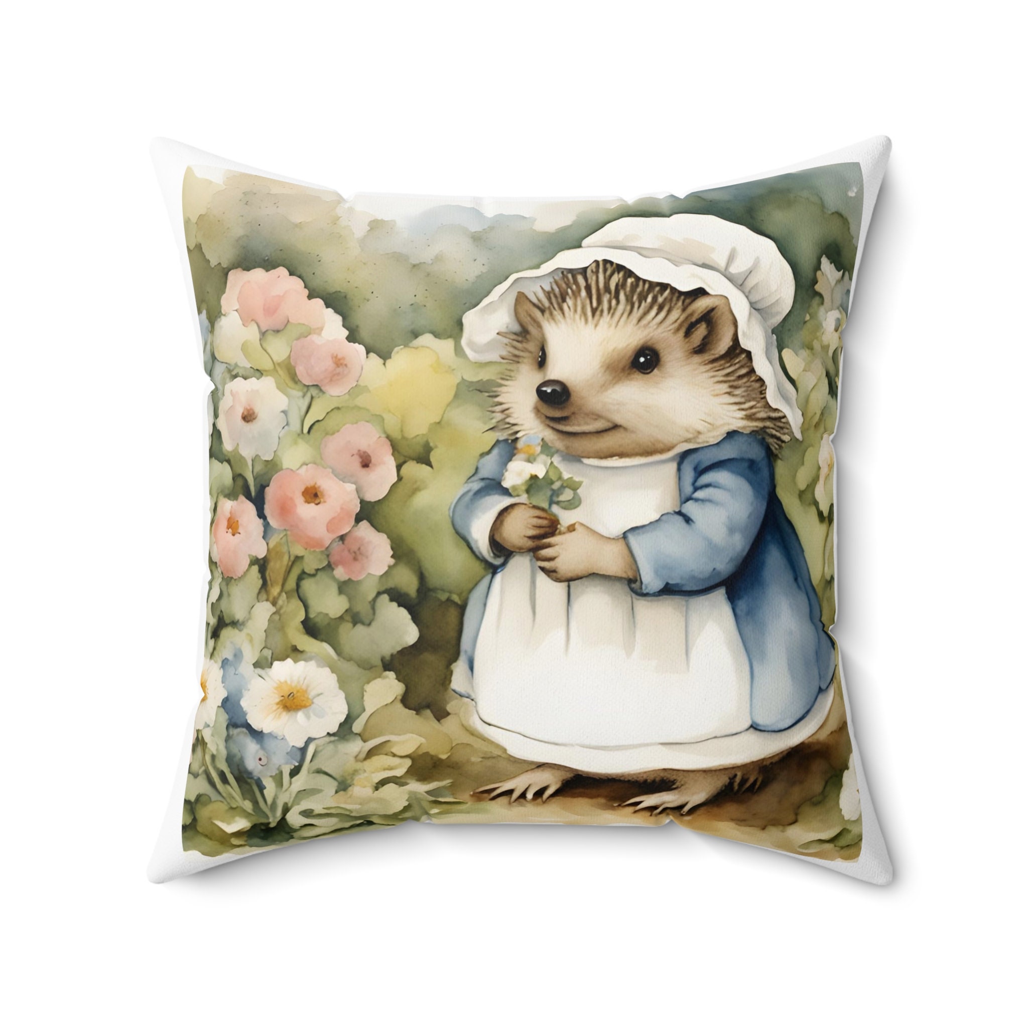 Beatrix Potter, Mrs. Tiggy-winkle, Hedgehog, Spring, Square Pillow Literary Home Decor - Etsy
