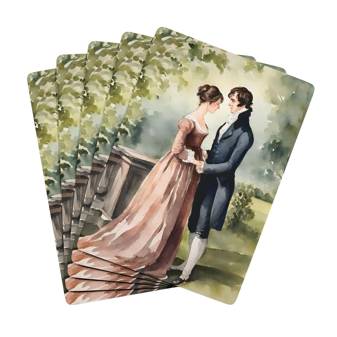 Pride and Prejudice Playing Cards: Jane Austen Literary Card Game - Etsy