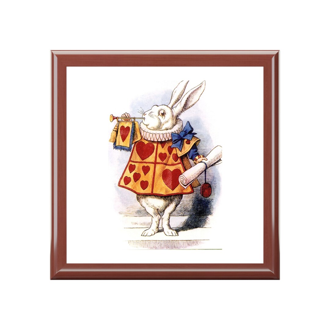White Rabbit Jewelry Box: Alice in Wonderland Decor - Etsy