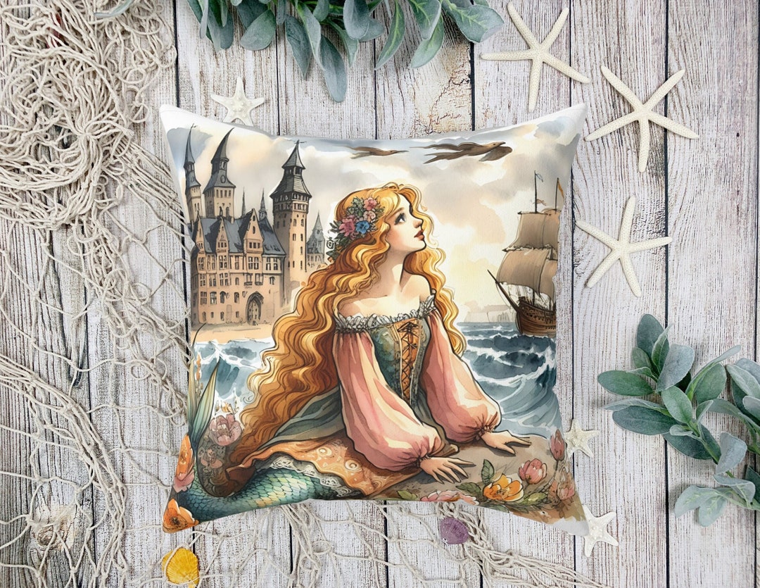 Little Mermaid Pillow: Fairy Tale Story Time Decor - Etsy