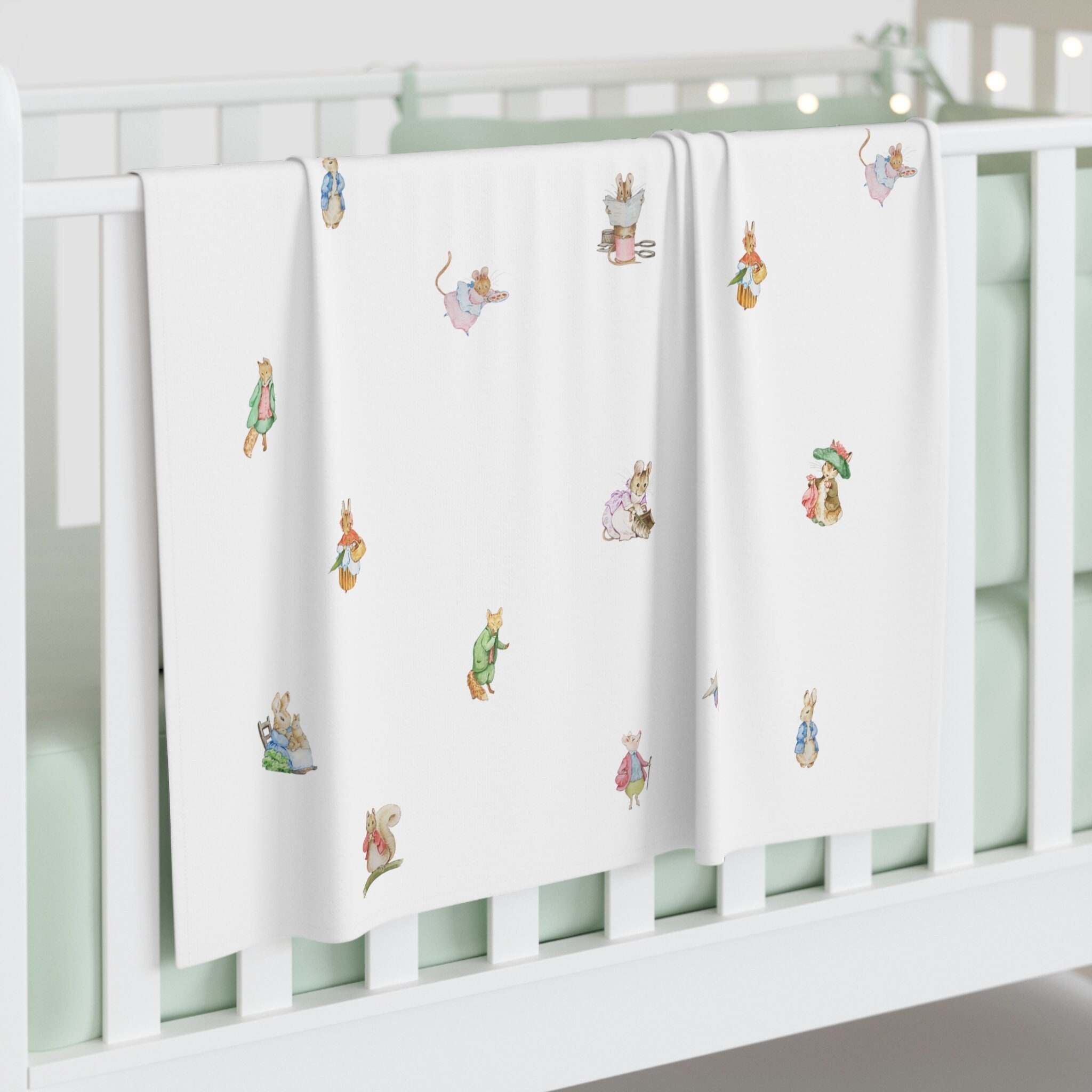 Peter Rabbit, Beatrix Potter, Characters, Baby, Swaddle Blanket - Etsy