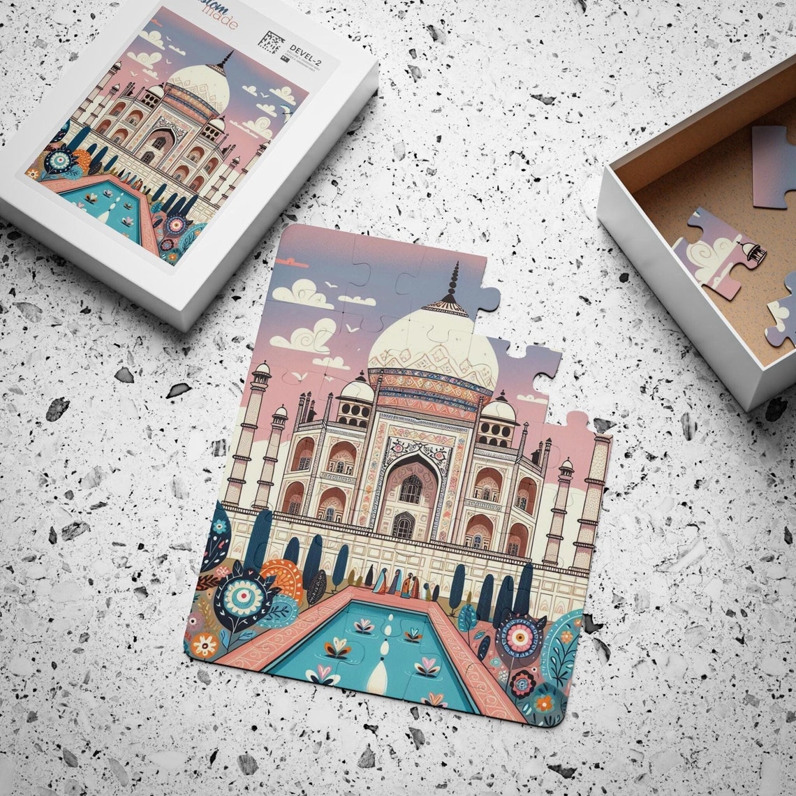 Taj Mahal Puzzle: 30-piece India Geography Kids' Activity - Etsy