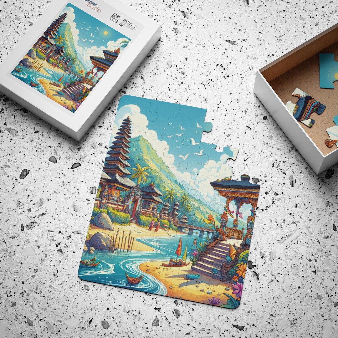 Kids' Puzzle, Bali Indonesia Geography Educational Game, Gift, 30-piece ...