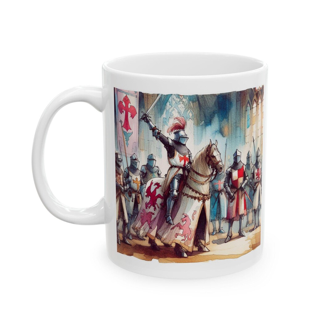 Knights Templar Ceramic Mug: Medieval History Coffee Cup - Etsy