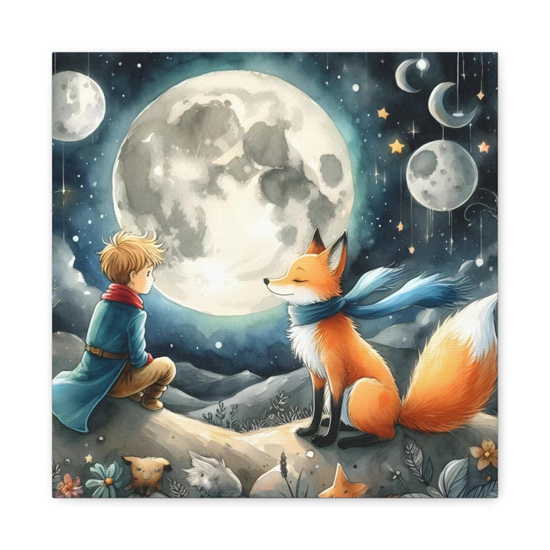 Little Prince, Fox, Antoine De Saint-exupéry, Wall Art, Matte Canvas ...