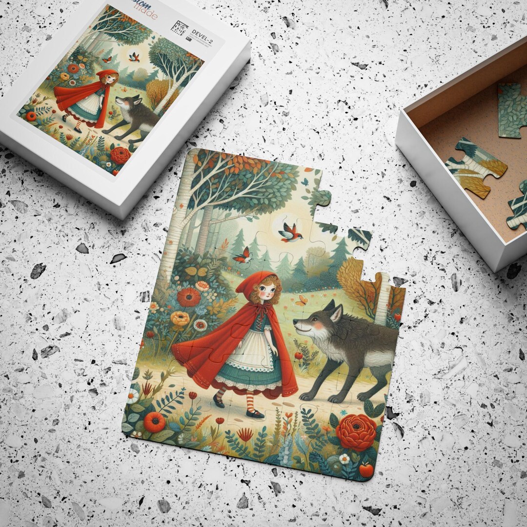 Little Red Riding Hood Puzzle: Kids Jigsaw Activity - Etsy