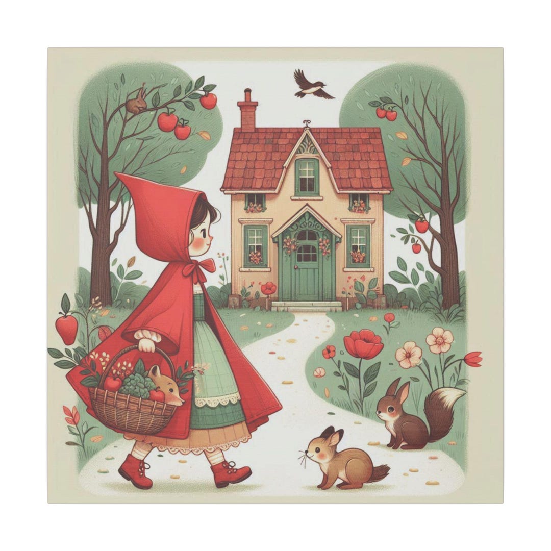 Little Red Riding Hood, Storytime, Book Nook, Wall Art, Artwork, Matte ...