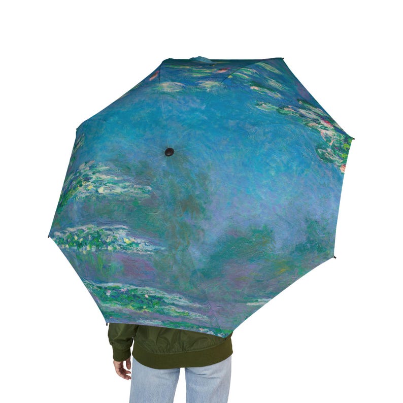 Monet Water Lilies Umbrella: Impressionist Art Floral Rain Umbrella - Etsy