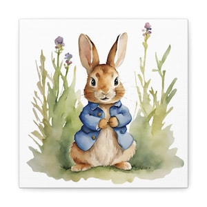 Peter Rabbit Fairytale Wall Art Print, Beatrix Potter Nursery Decor ...