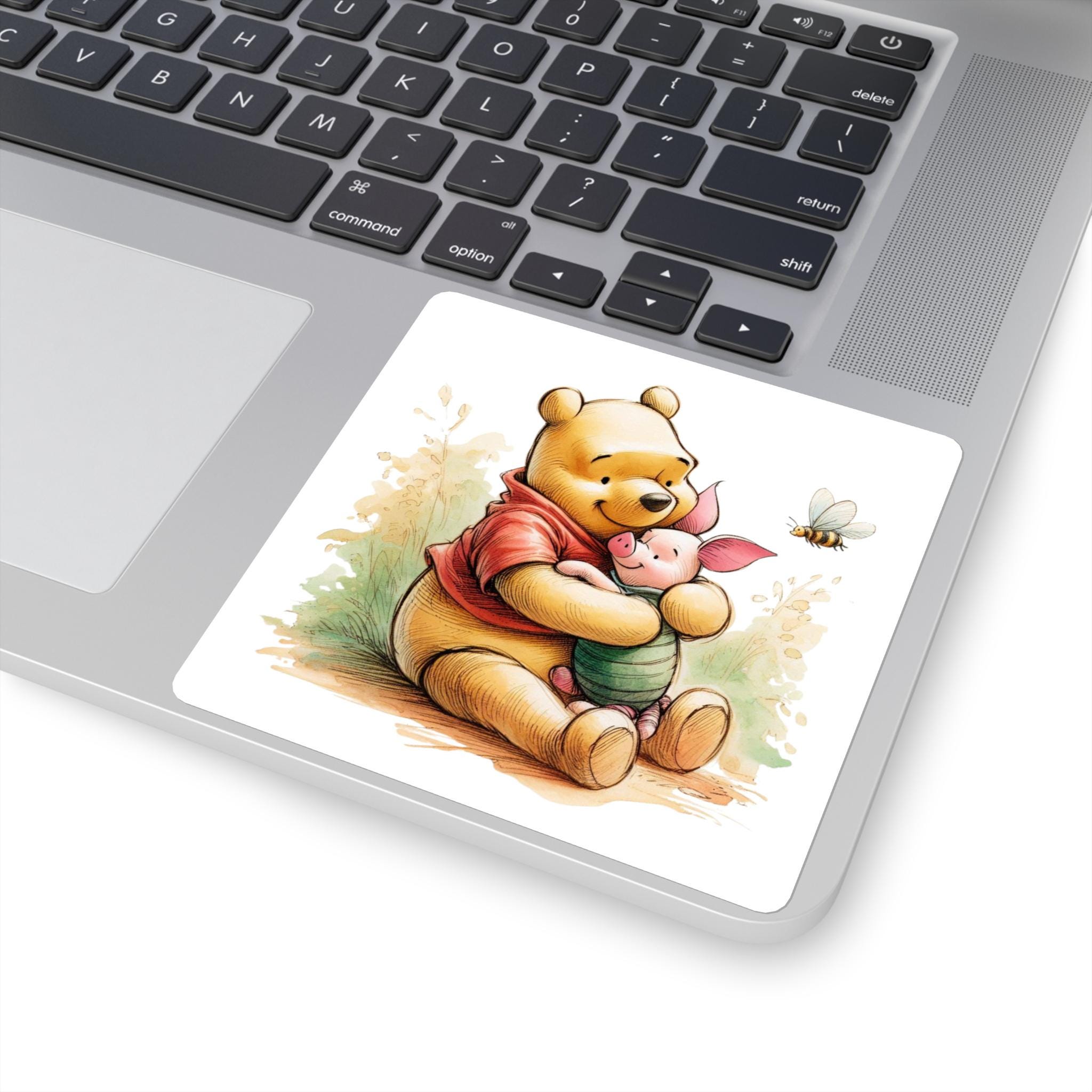 Winnie Pooh & Piglet Square Stickers: Nursery Decor, Laptop Decals - Etsy