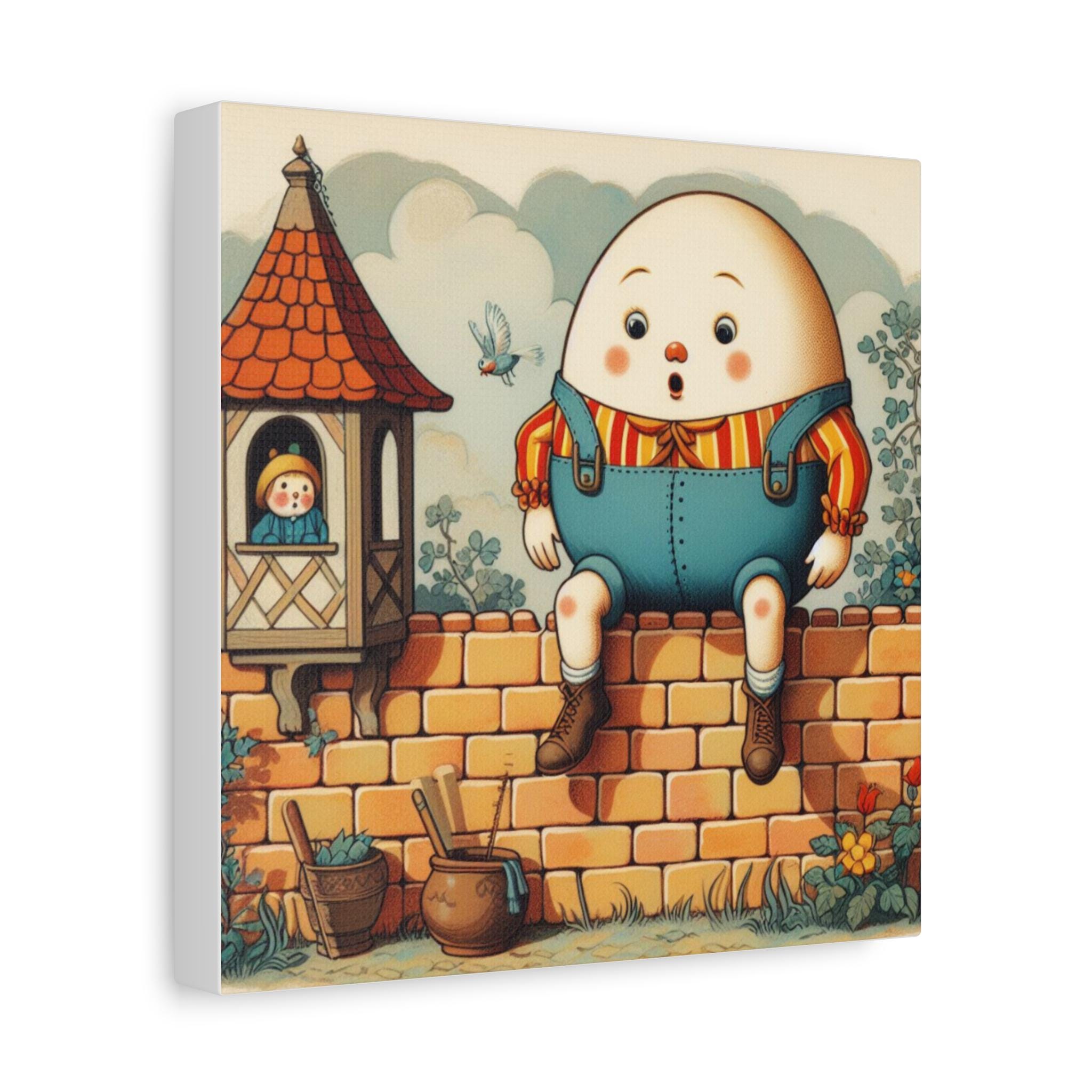 Humpty Dumpty, Nursery Rhyme, Book Nook, Matte Canvas, Stretched, Wall ...