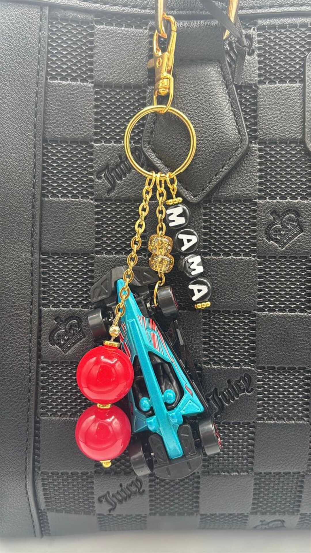 Hot Wheels Key Chain - Mama Race Car Bag Charm - Etsy