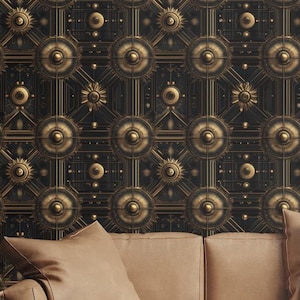 Art Deco 1920s Wallpaper - Dark Funky Moody Gothic Interior Decor, Jazz ...