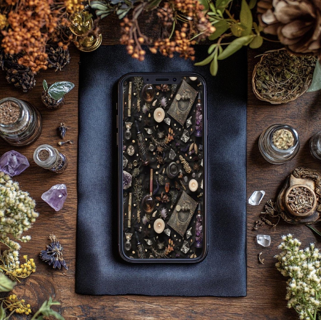 Witchy iPhone Wallpaper Background - Witch Phone Lock Screen Dark ...