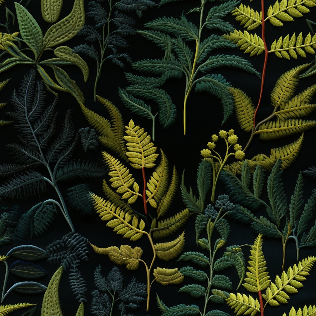 Botany Wallpaper Dark Leaf Botanical Nature Funky - William Morris ...