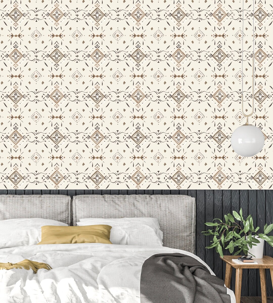 Simple Minimalist Boho Wallpaper, Unique Colorful Designer Neutral ...