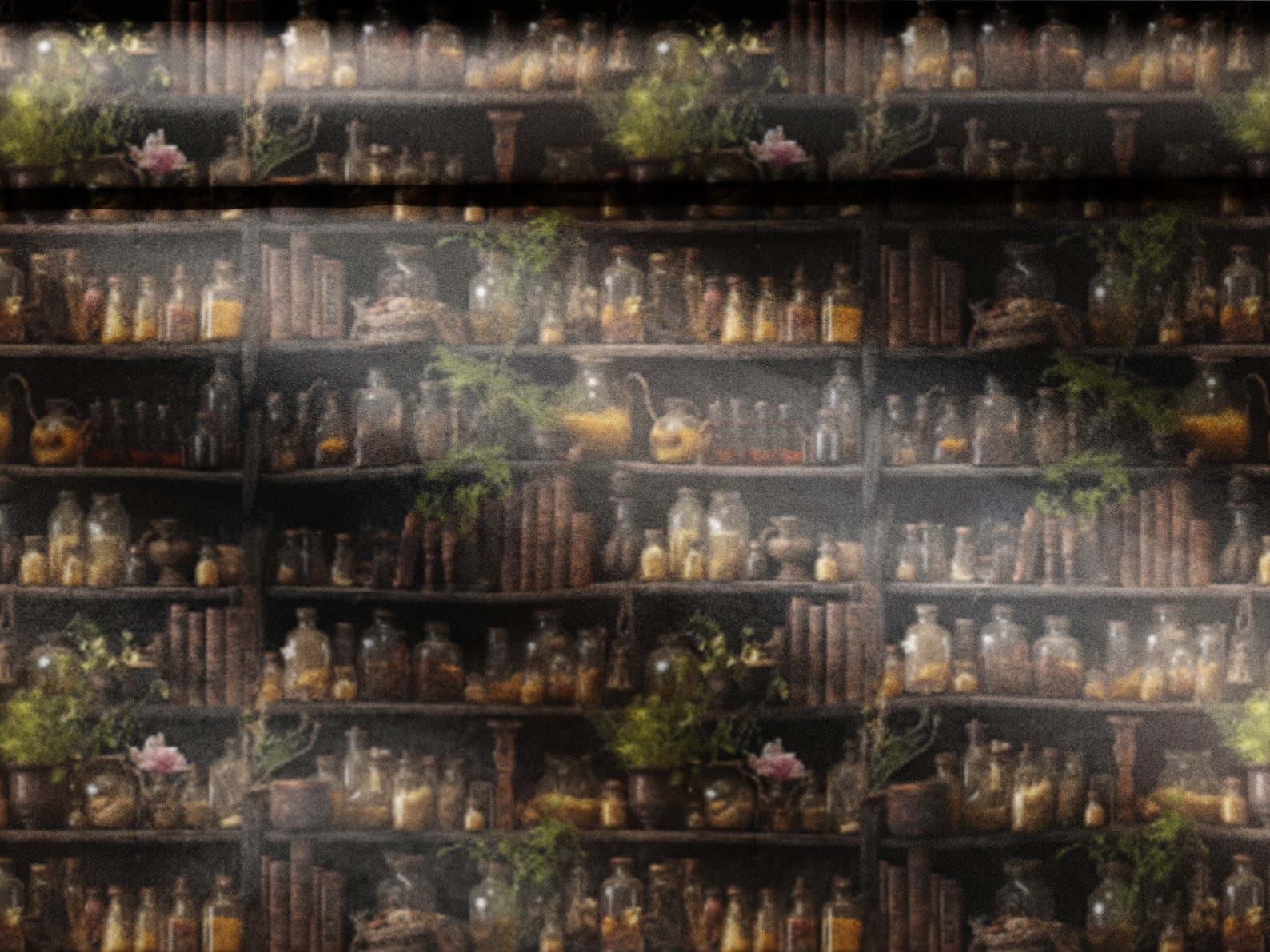 Witch Wallpaper - Witchy Vintage Wallpaper With Dark Funky Apothecary ...