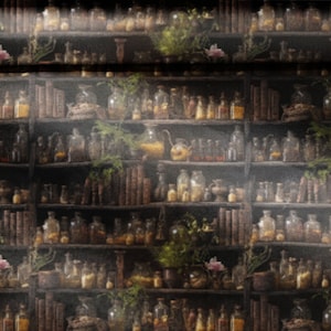 Witch Wallpaper - Witchy Vintage Wallpaper With Dark Funky Apothecary ...