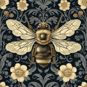 Bee Wallpaper Dark Victorian Cottage Core Bumblebee Honeybee Funky ...
