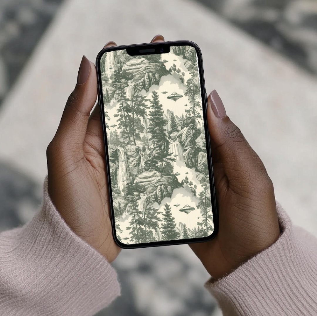 Alien Encounter iPhone Wallpaper Background - Flying Saucer Abduction ...