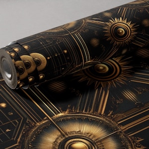 Art Deco 1920s Wallpaper - Dark Funky Moody Gothic Interior Decor, Jazz ...