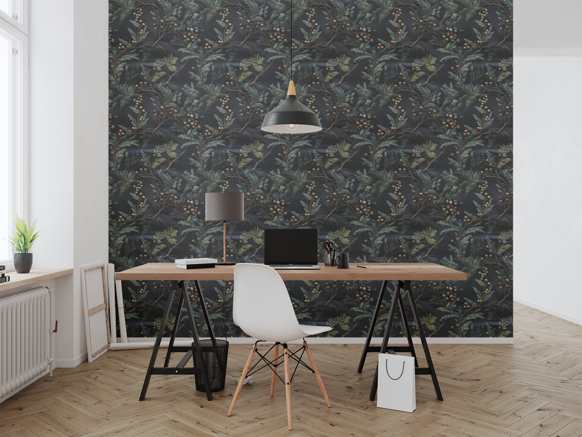 Botany Wallpaper Dark Juniper Forest Aesthetic Wallpaper William Morris ...
