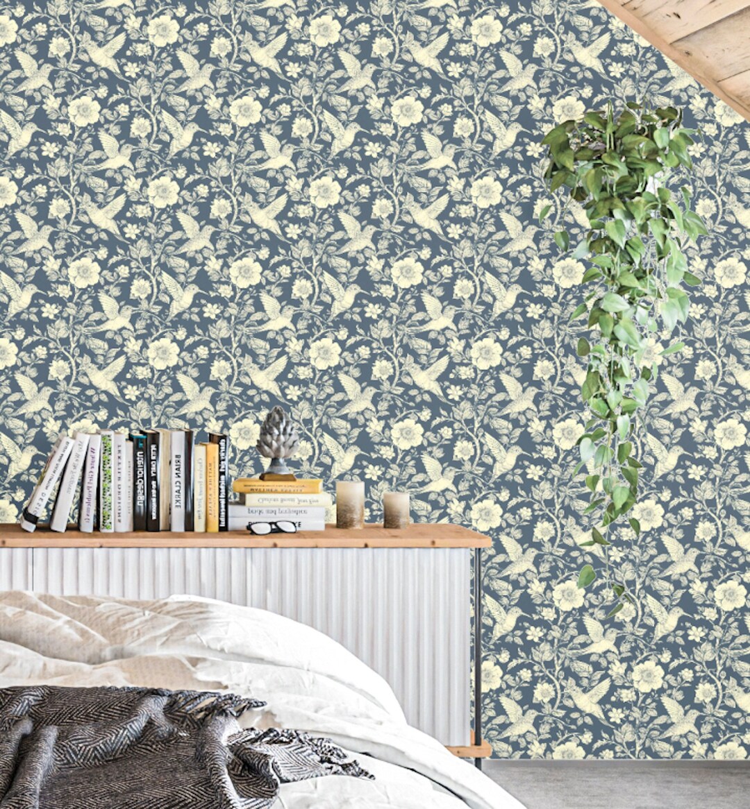 Humming Bird Wallpaper, Hummingbird Cottage Core Botanical Garden Funky ...