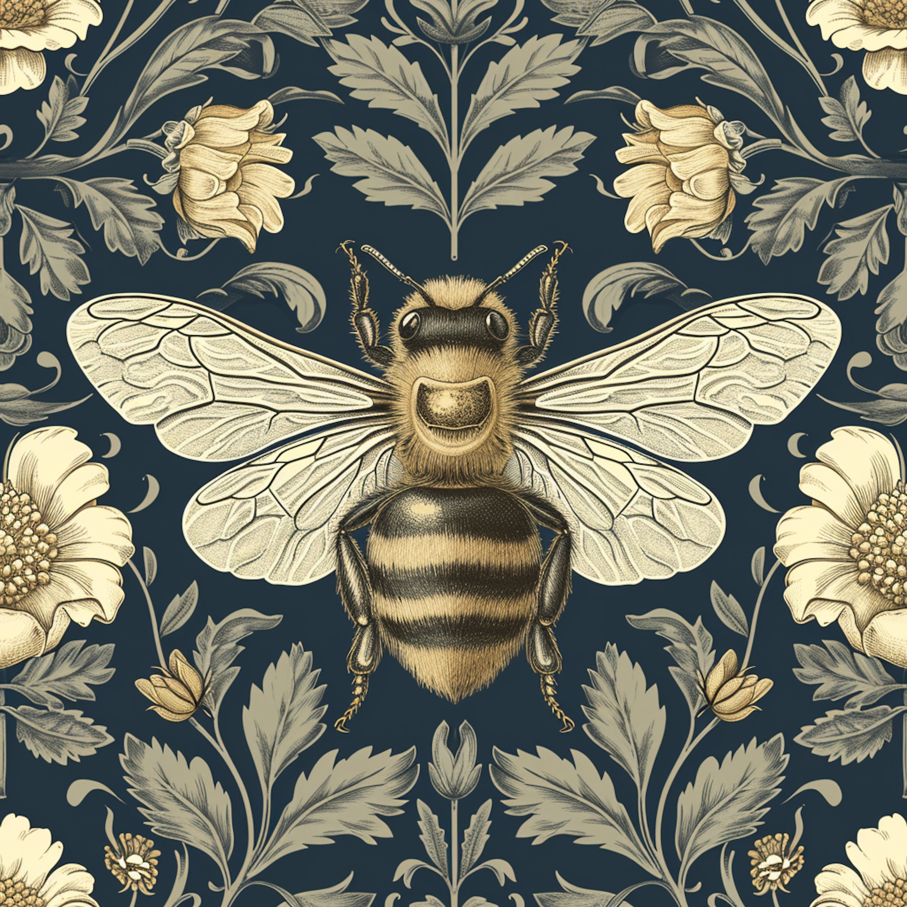 Bee Wallpaper Dark Victorian Cottage Core Bumblebee Honeybee Funky ...
