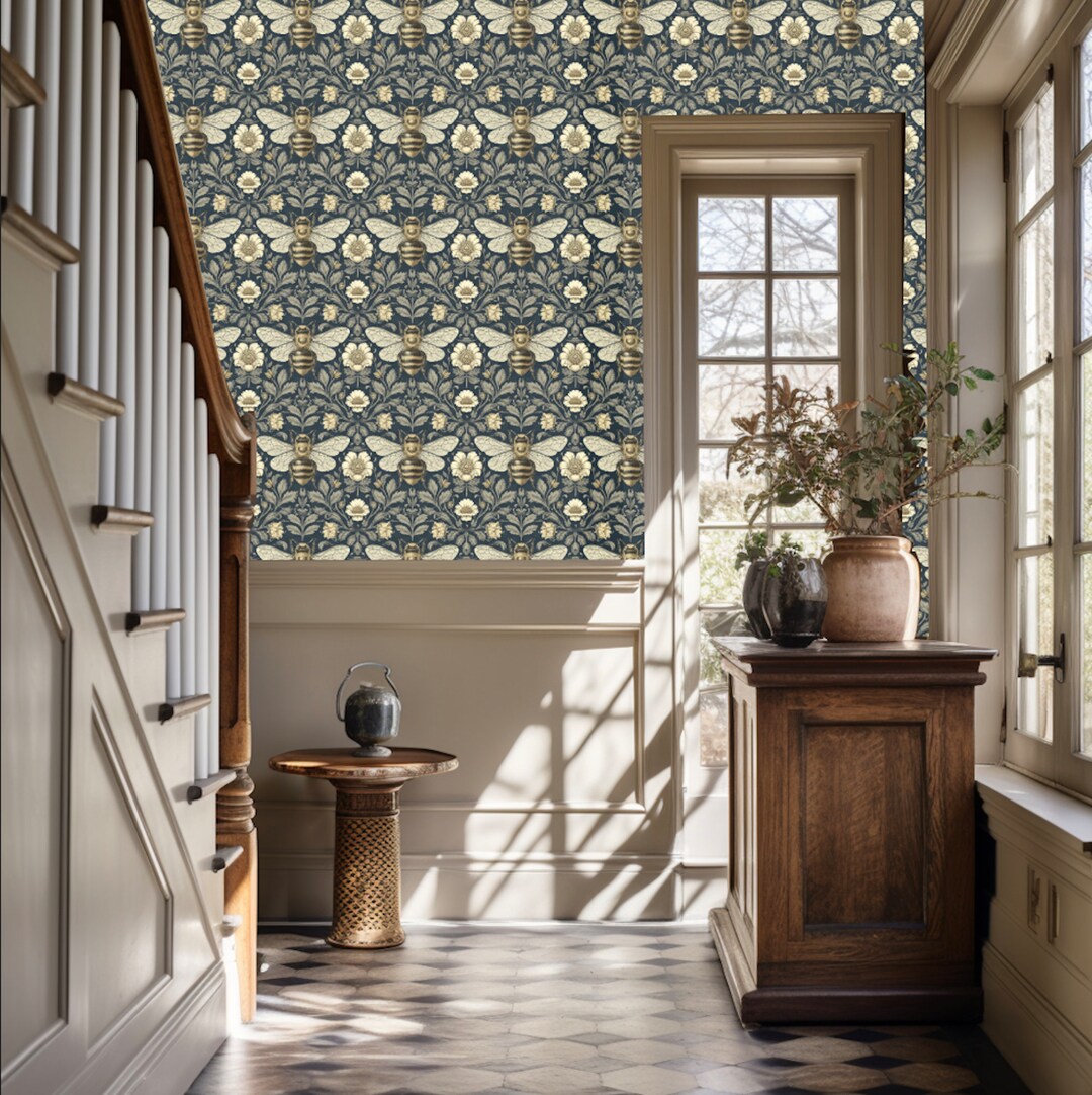 Bee Wallpaper Dark Victorian Cottage Core Bumblebee Honeybee Funky ...