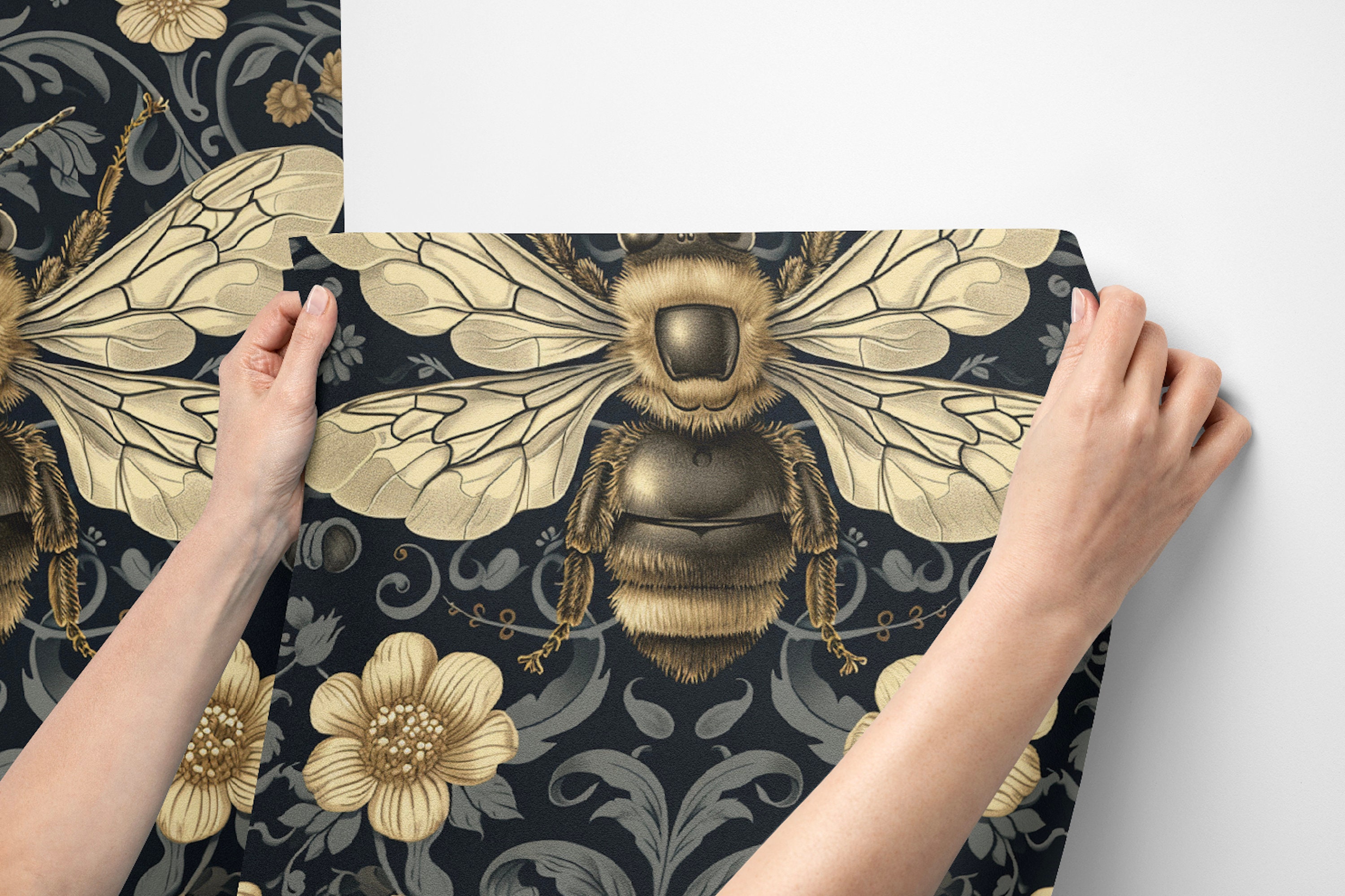 Bee Wallpaper Dark Victorian Cottage Core Bumblebee Honeybee Aesthetic ...