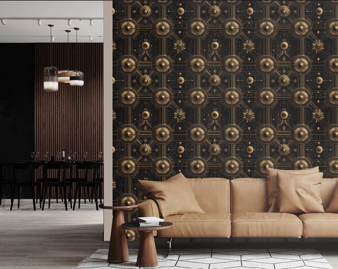 Art Deco 1920s Wallpaper - Dark Funky Moody Gothic Interior Decor, Jazz ...