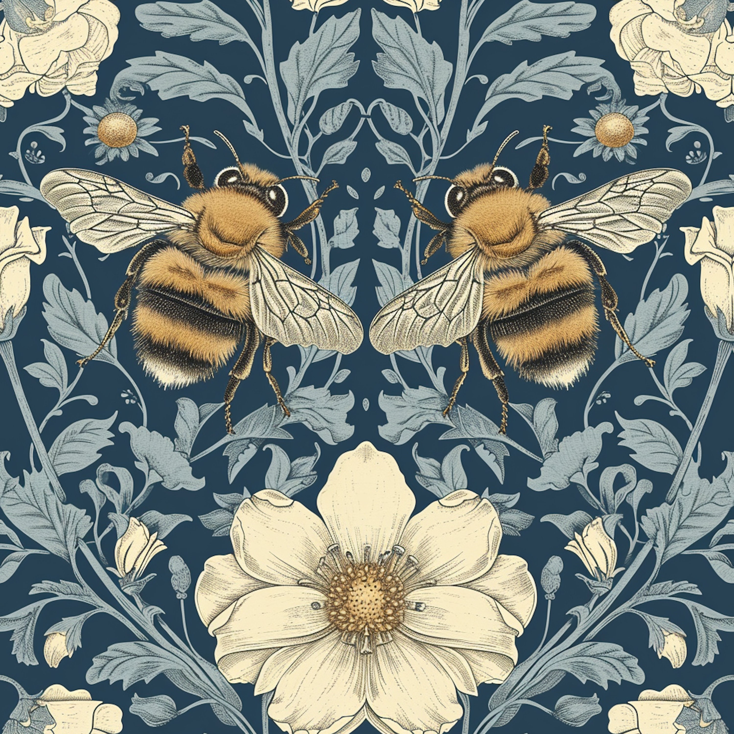 Bee Wallpaper Dark Victorian Cottage Core Bumblebee Honeybee Funky ...