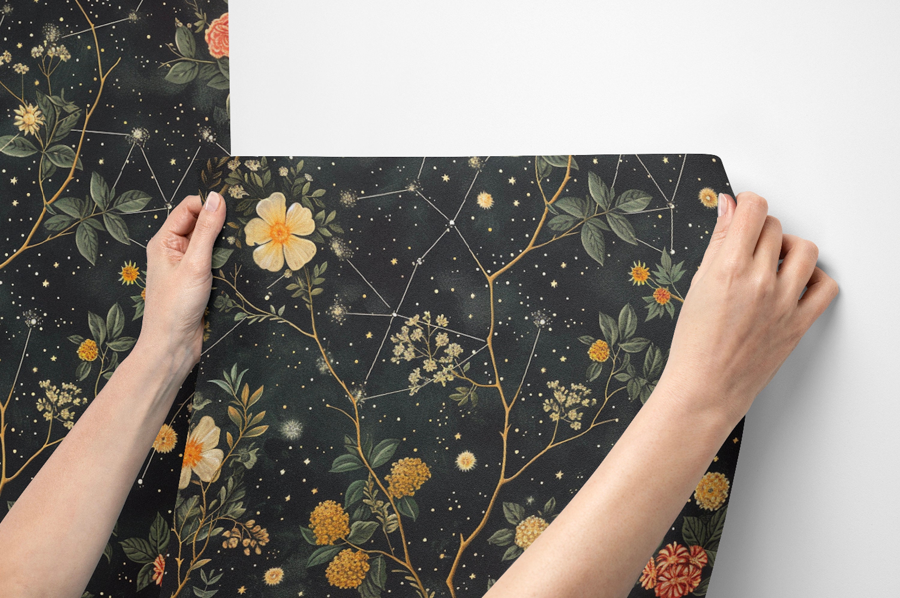 Vintage Star Space Wallpaper, Planets Galaxy Astrological Chart ...