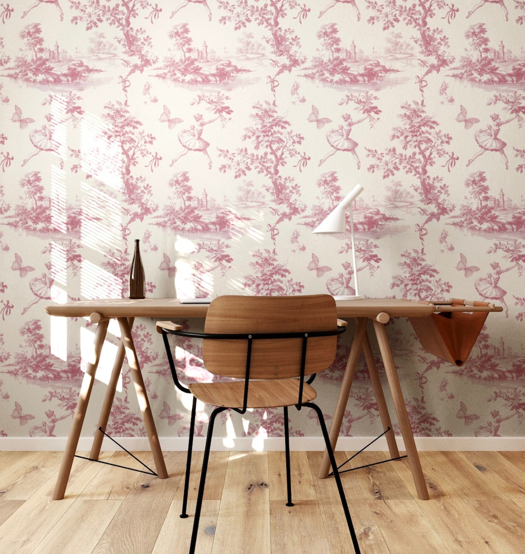 Colorful Pink Ballet Wallpaper, Girly Coquette Dancer Funky, Ballerina ...