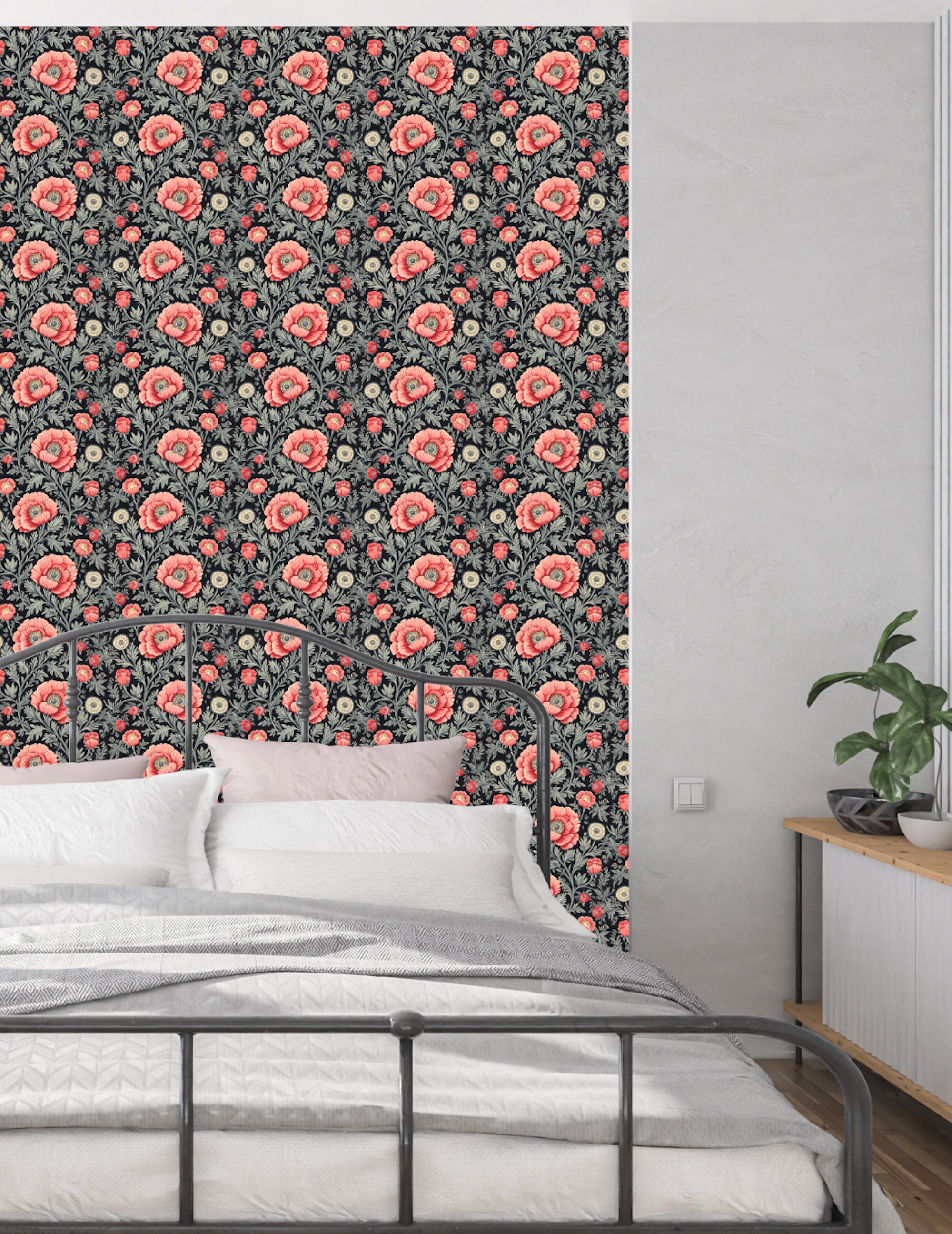Botany Wallpaper Floral Garden, Dark Funky, William Morris, Cottage ...