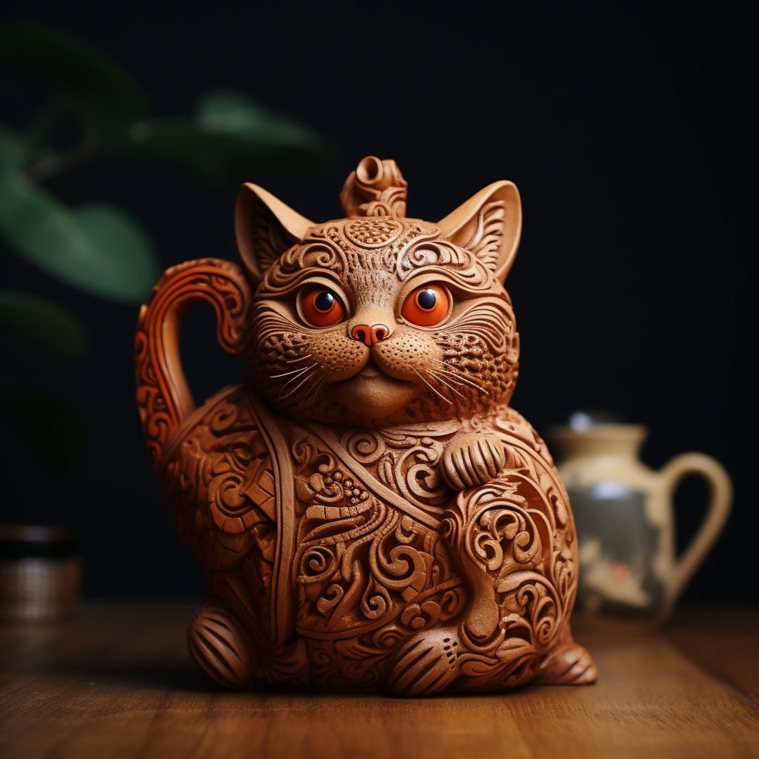 Ceramic Tea Pet in the Shape of a Cute Cat: A Must-have for - Etsy