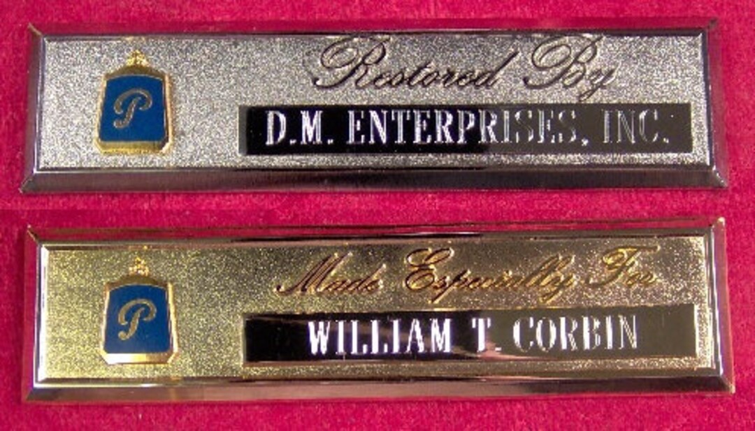 PACKARD "p" - Custom Engraved Dash Plaque - Etsy