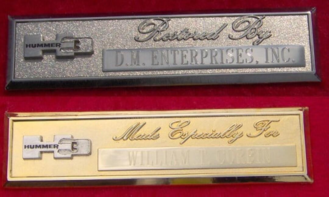 HUMMER H3 Custom Engraved Dash Plaque - Etsy
