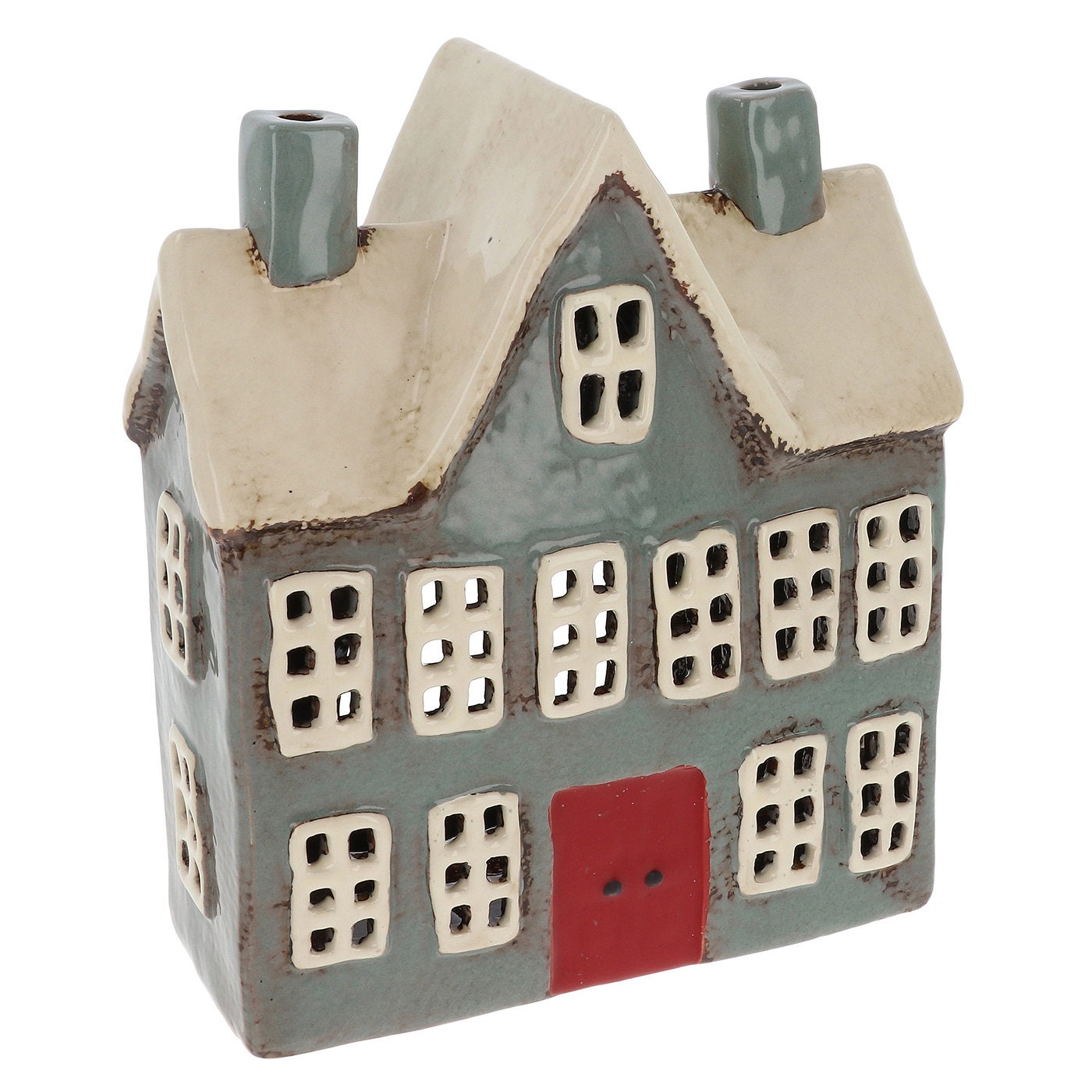 Village Pottery Rural Houses Tealight Holder Collection Hand Painted ...