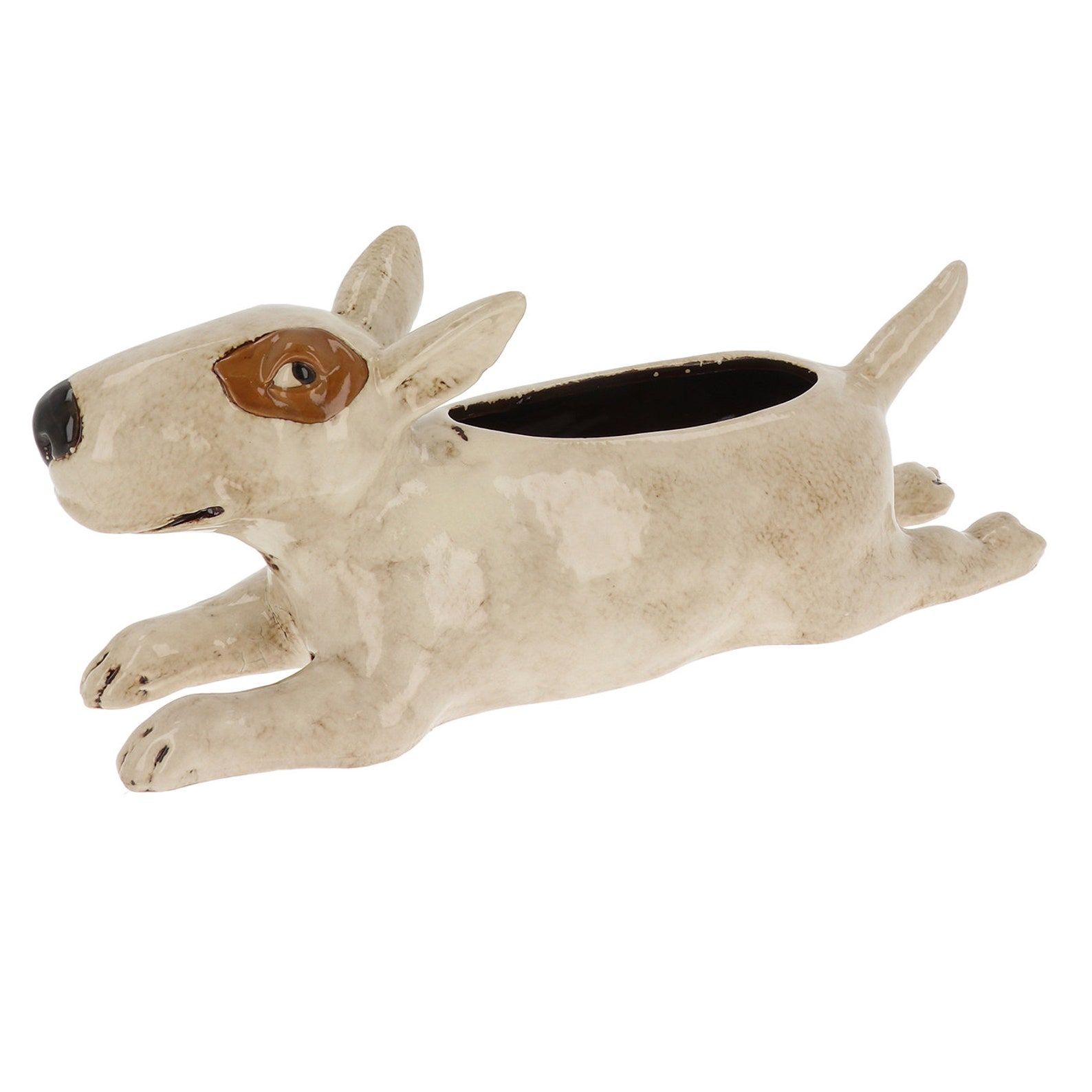 Village Pottery Top Dog Planter Pots Collection Kiln Fired Waterproof ...