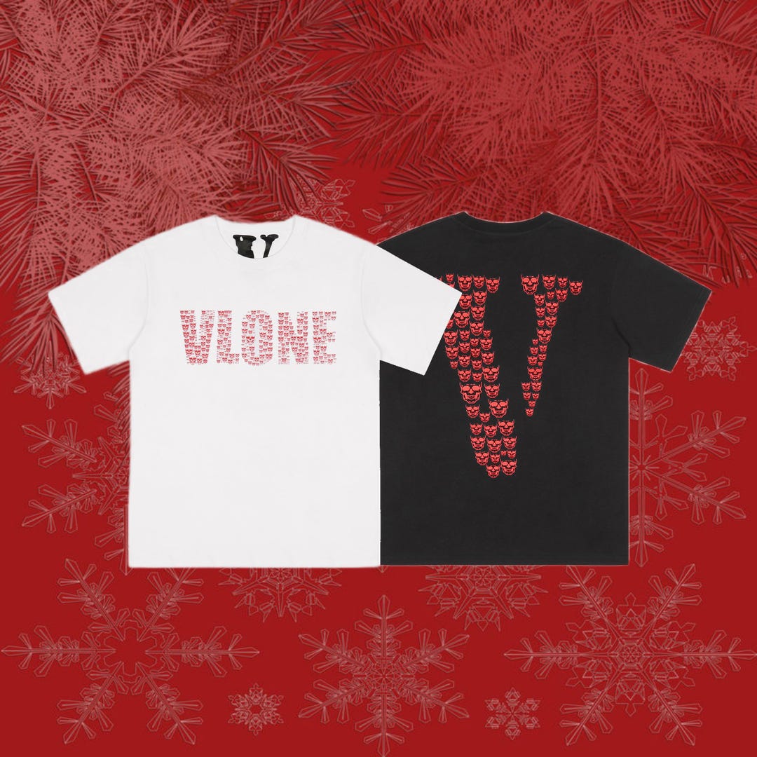 Retro V-lone T-shirt Big V T-shirt V.lone Top Tee Cotton Casual Hip Hop ...