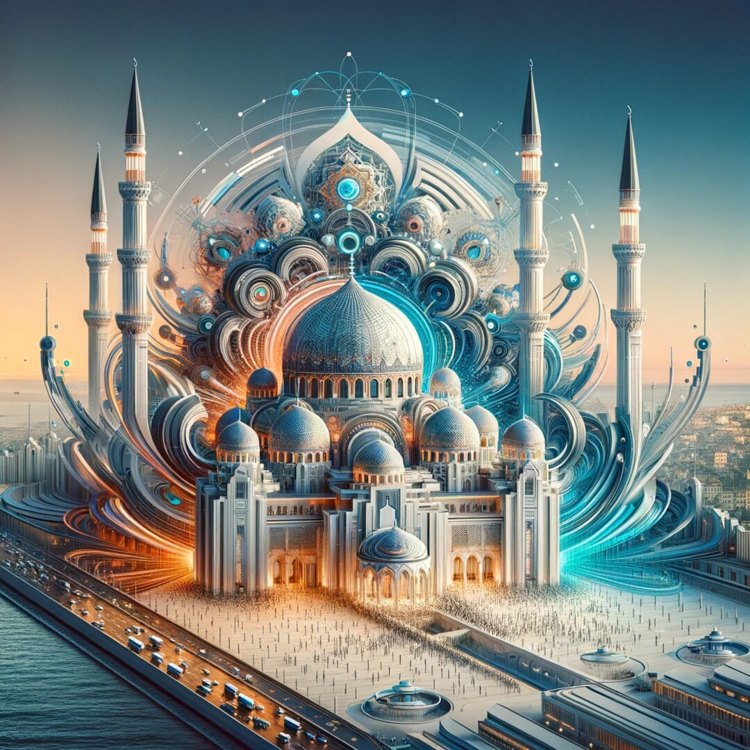 Celestial Sanctuary: Future Meets Faith - Etsy