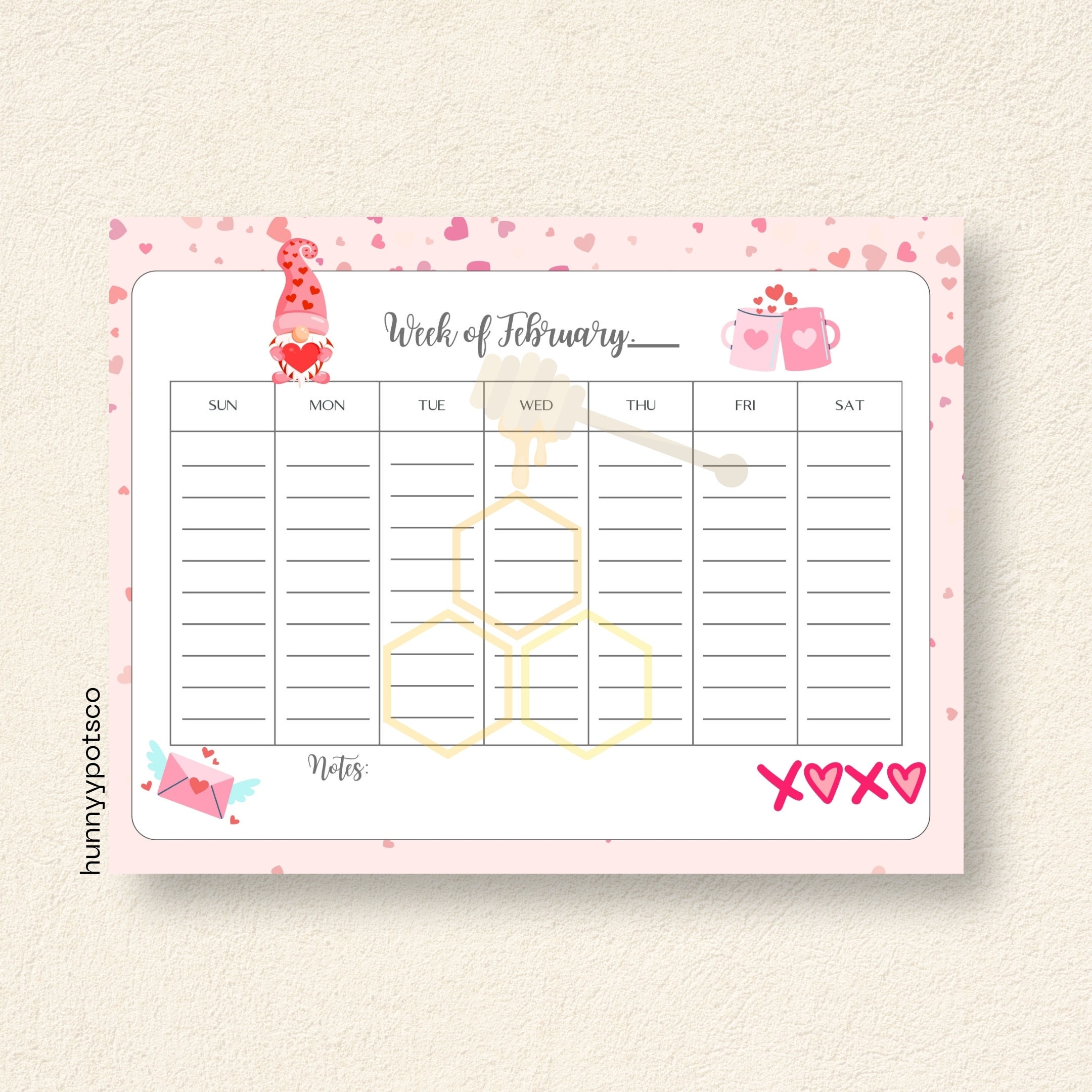 Weekly Planner Printable, Weekly Planner Digital, Printable Weekly Meal ...
