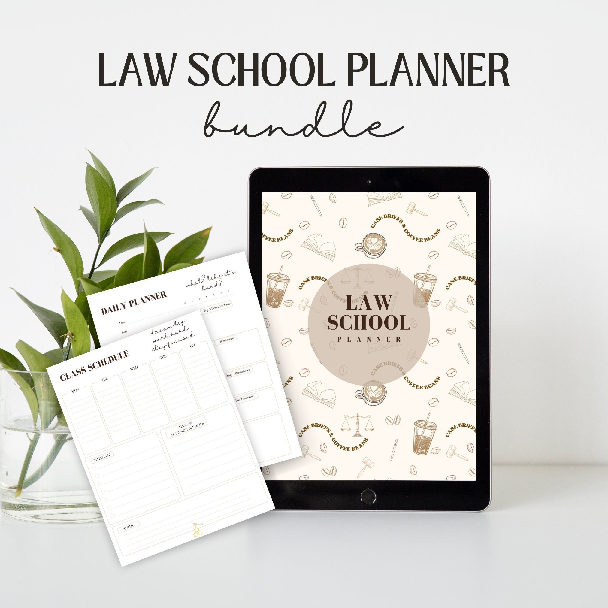 Law School Planner Bundle | Law School Minimalist | Weekly & Daily ...