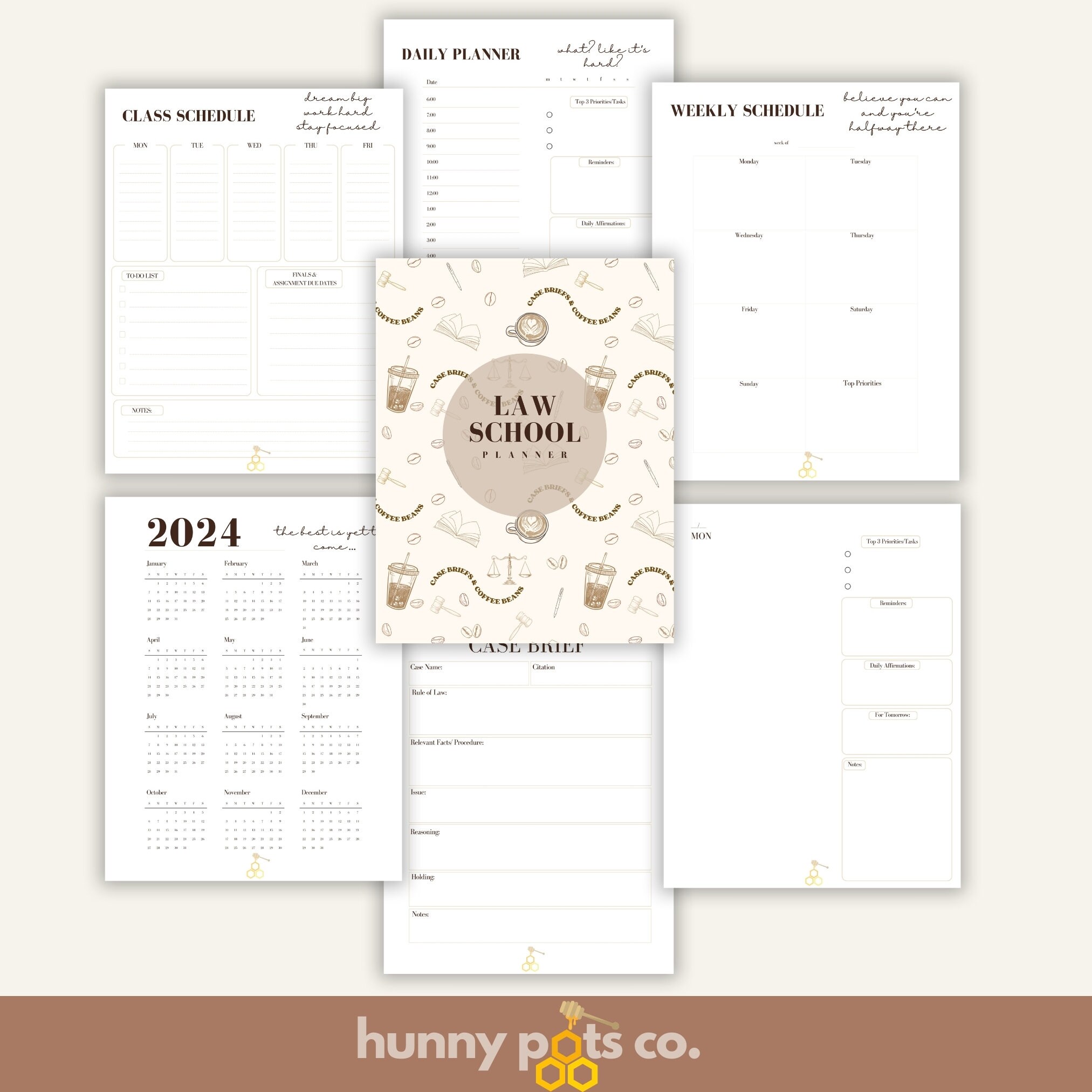 Law School Planner Bundle | Law School Minimalist | Weekly & Daily ...