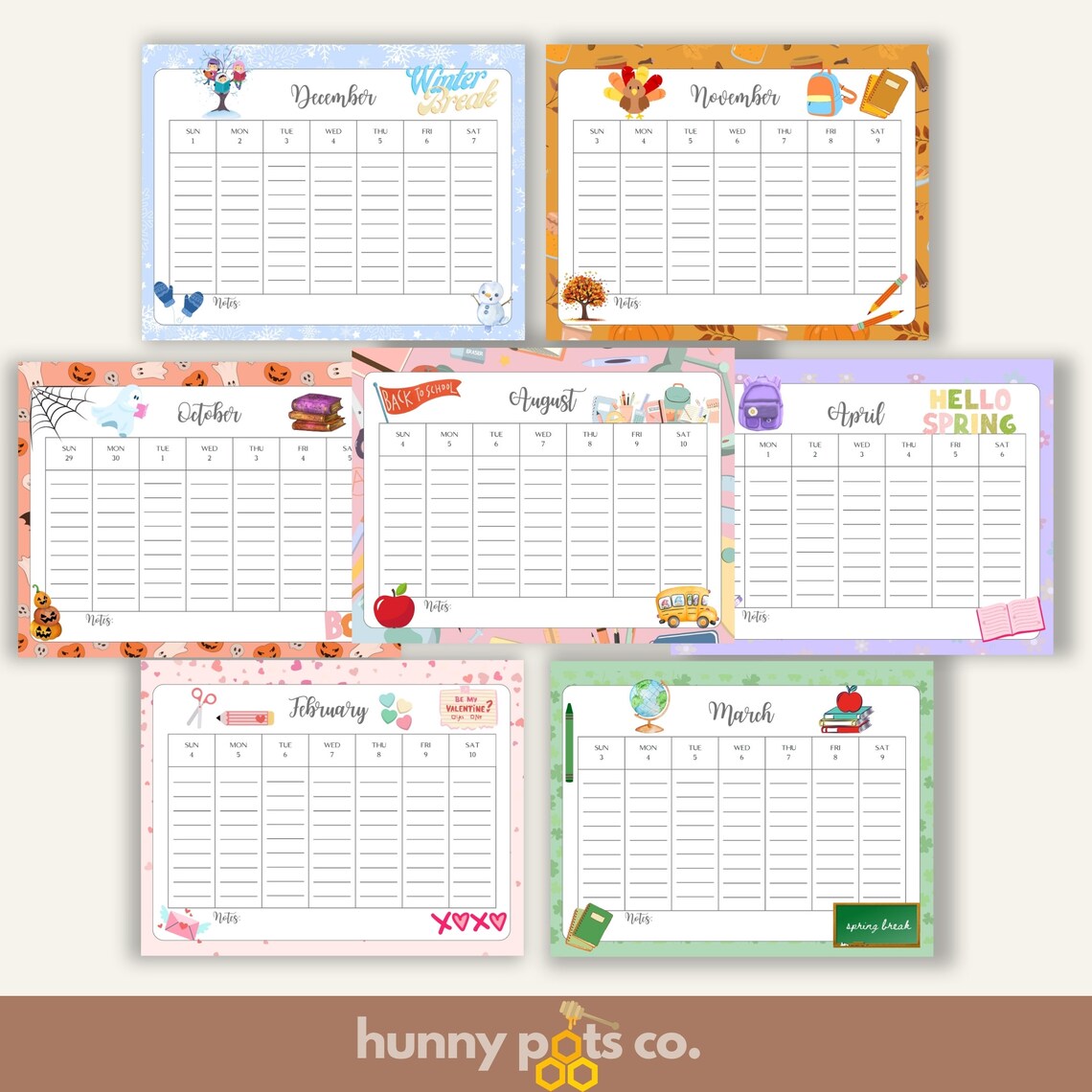 School Weekly Calendar, 2024 Printable Planner, Weekly Planner 2024 ...