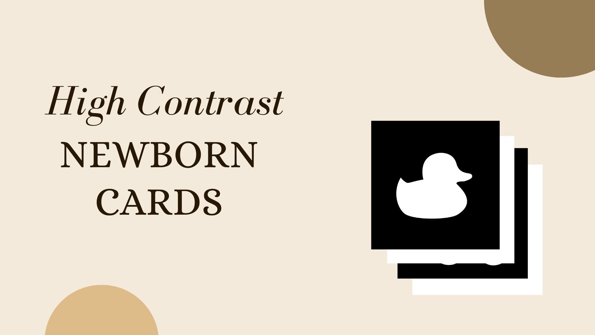 High Contrast Newborn Cards, Black and White Contrast Flash Cards ...