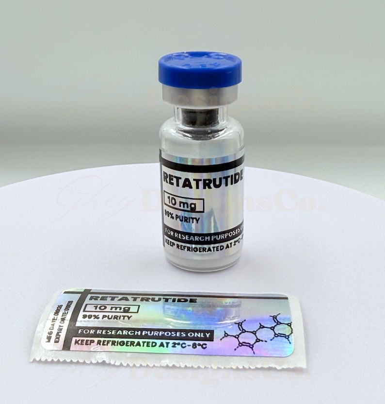 Niimbot Peptide Label Template, Retatrutide Peptide Label, Editable ...