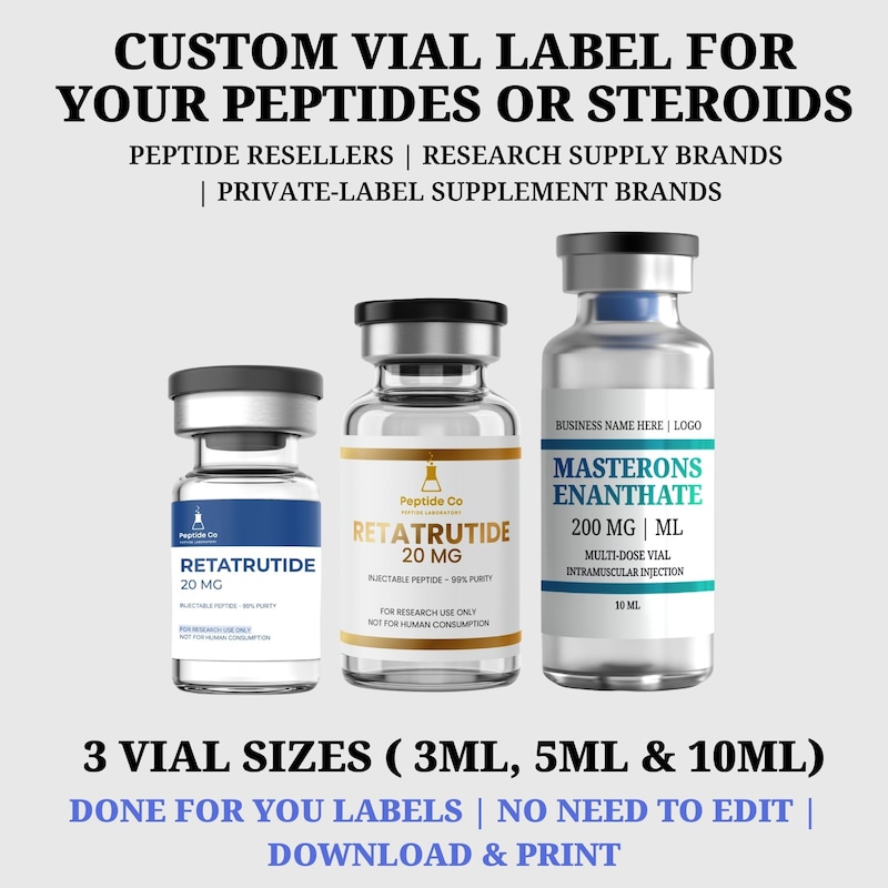 10ml Vial Label Template - Etsy