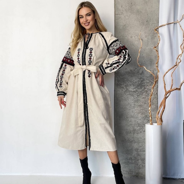 Ukrainian Embroidery Dress - Etsy